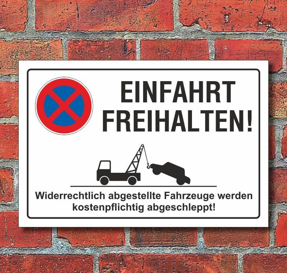 Schild Privatparkplatz Parkverbot Hier nix parken, abschleppen 3 mm A ...