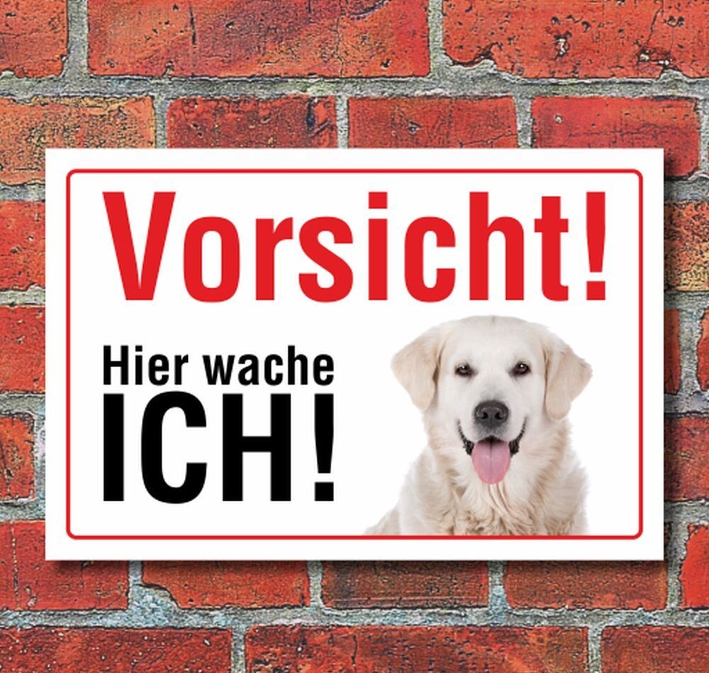 Elegantes Hier Wache Ich Schild Hund Fotos