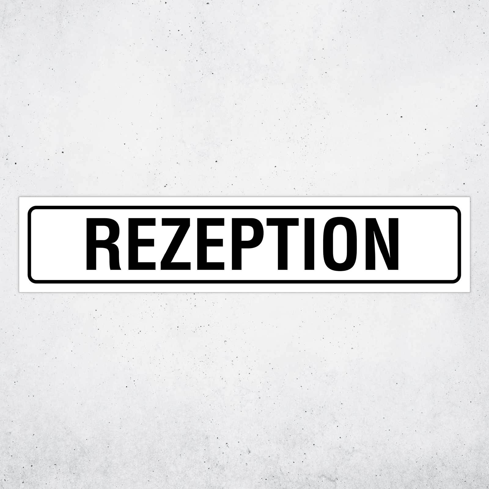 "REZEPTION" Schild – Hochwertiges Hinweisschild für den Außenbereich ...