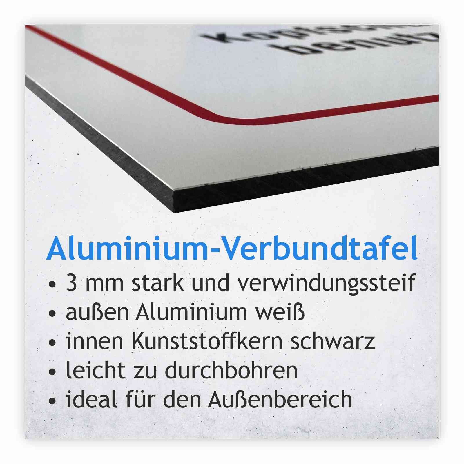 "Tür bitte leise schließen" – Hochwertiges Hinweisschild für den Auße ...