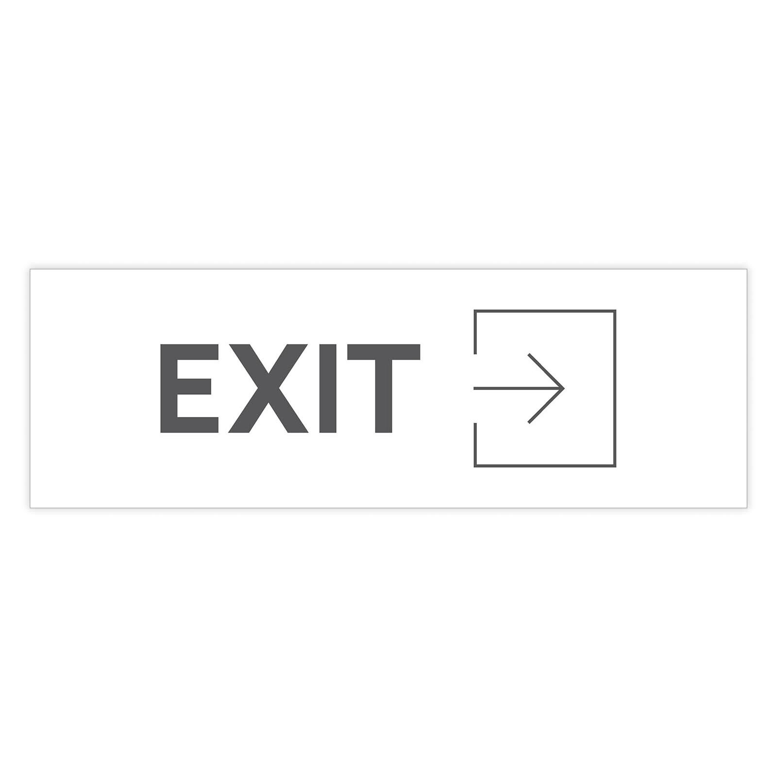 Schild "EXIT rechts" – Hochwertiges Hinweisschild im modernen Design ...